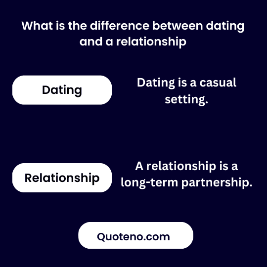 What Is The Difference Between Dating And A Relationship Quoteno